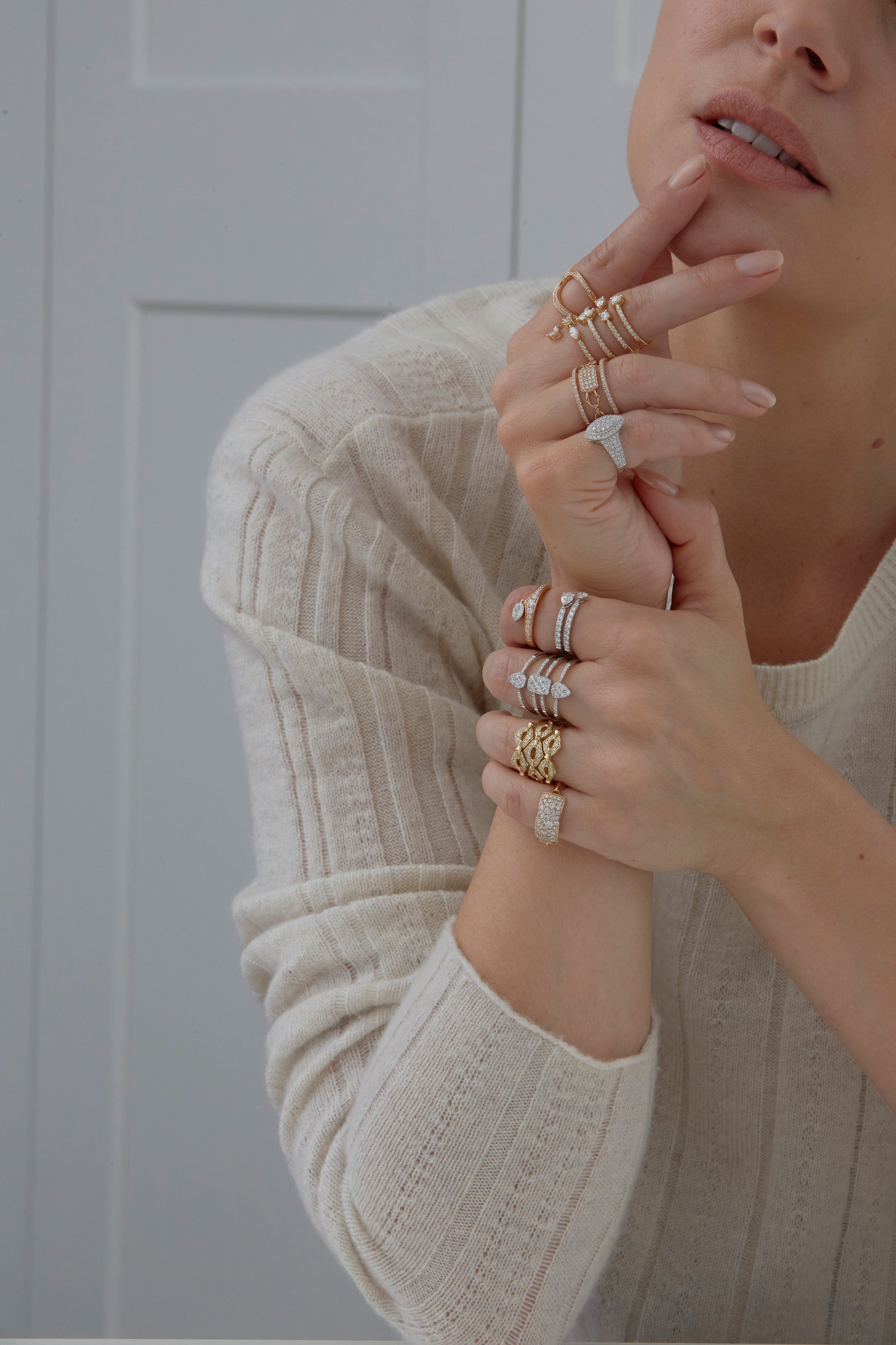 Lucia Double Taj Ring | Shop 18k Gold and Diamond Jewelry Stackable ...